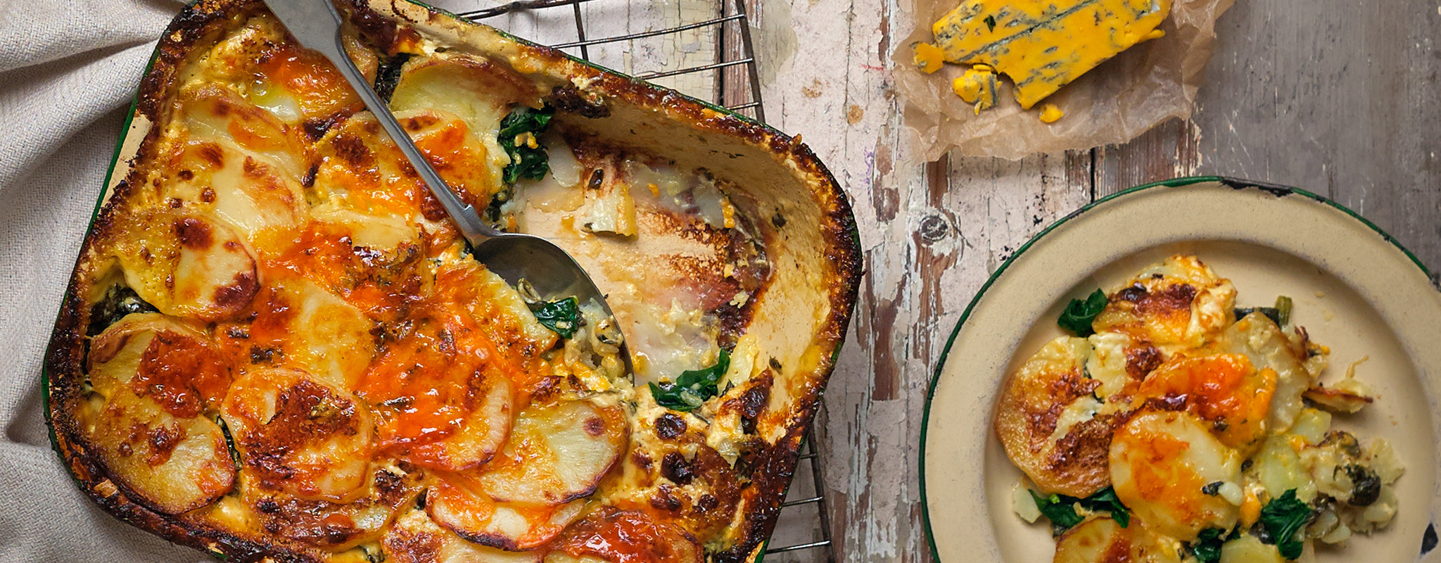 Harrogate Blue Potato Gratin – Shepherds Purse Cheeses